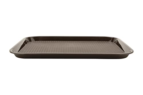 G.E.T. FT-14-BR BPA-Free Cafeteria / Fast Food Tray, 14" x 10.75", Brown (Set of 12)