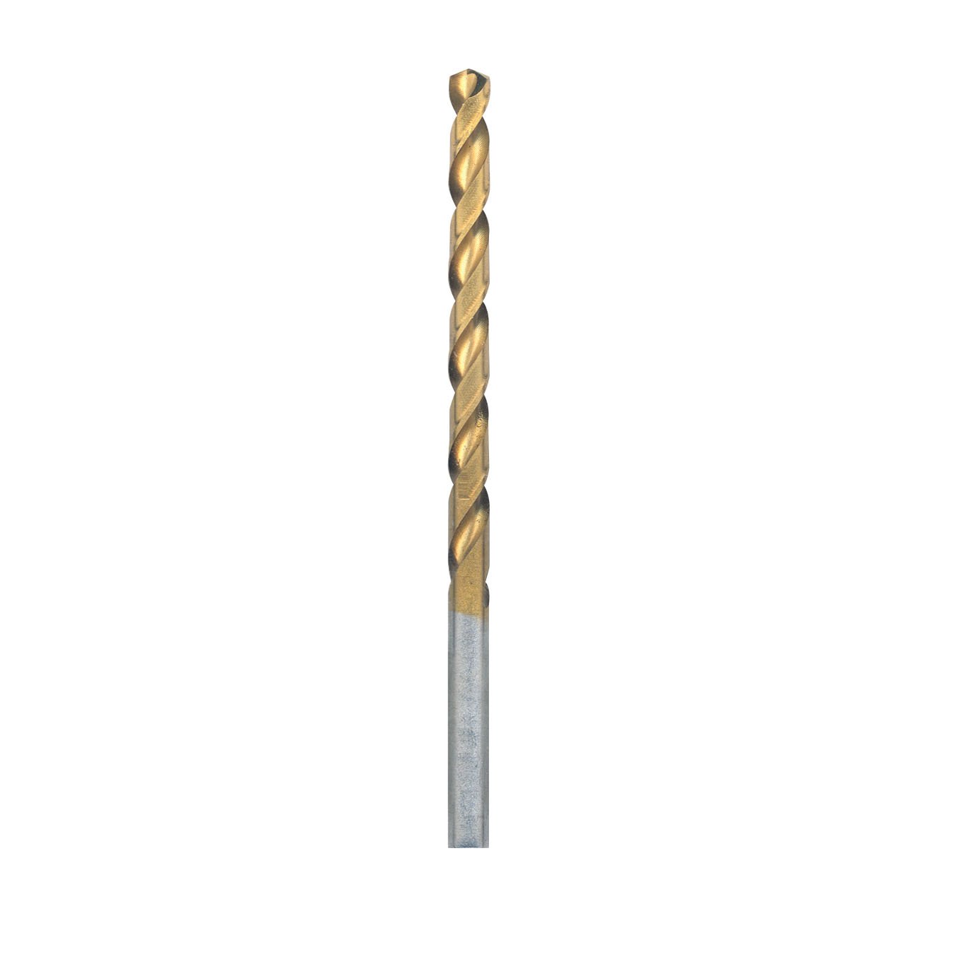 BOSCH TI4141 7/32 In. x 3-3/4 In. Titanium Nitride Coated Metal Drill Bit with 3/8 In. Reduced Shank for Applications in Heavy-Gauge Carbon Steels, Light Gauge Metal, Hardwood,1-Piece