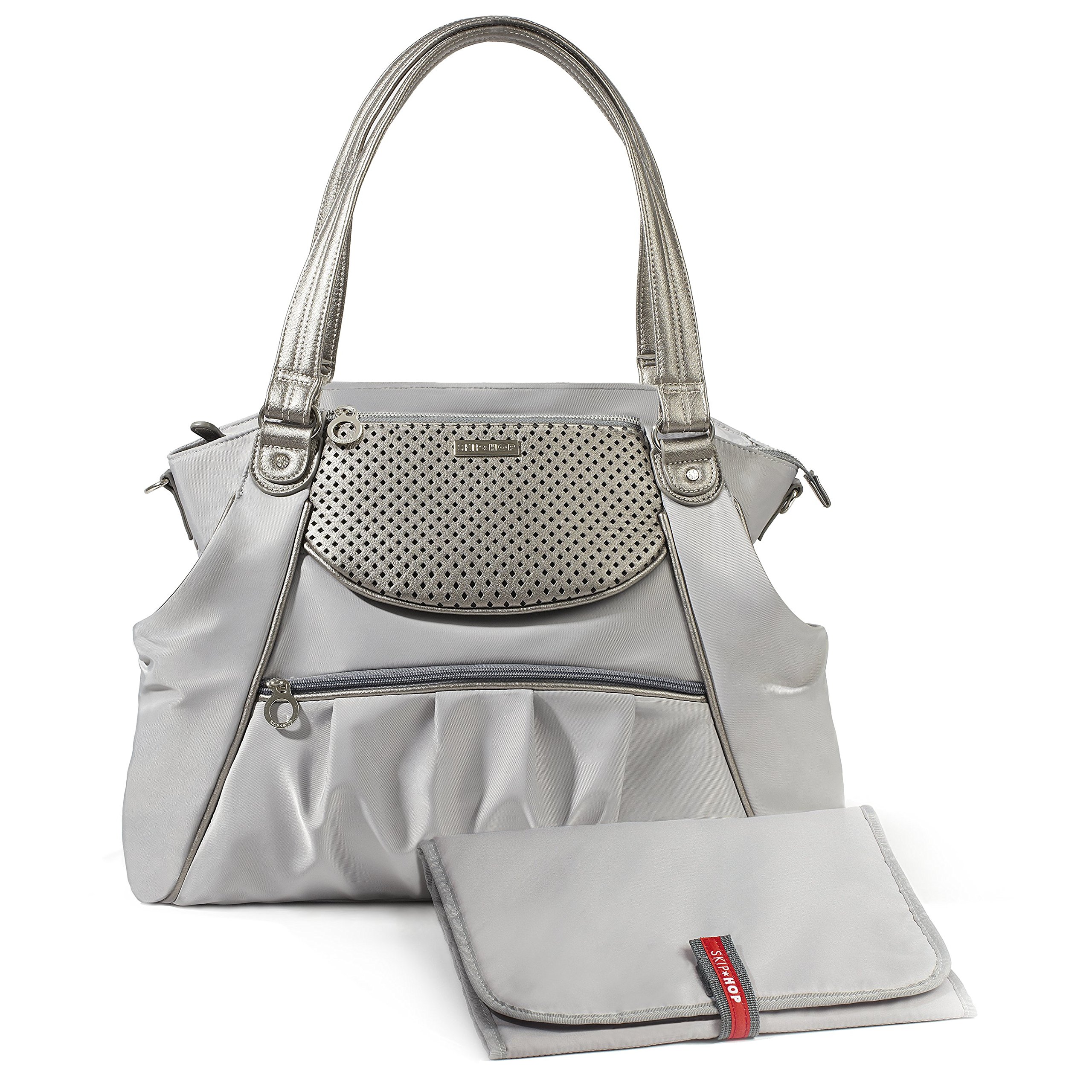 Skip Hop Studio Select Day-to-Night Diaper Satchel, Pewter