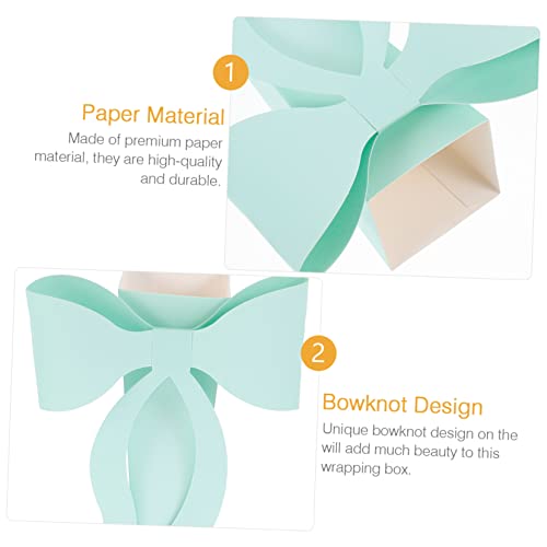 ABOOFAN 20 Sets Flower Box Folding Bowknot Wrapper for Bouquet Flower Wrapping Container Bouquet Wrapping Material Wedding Bouquet Holder Gift Packaging Material Display Box Paper Rose