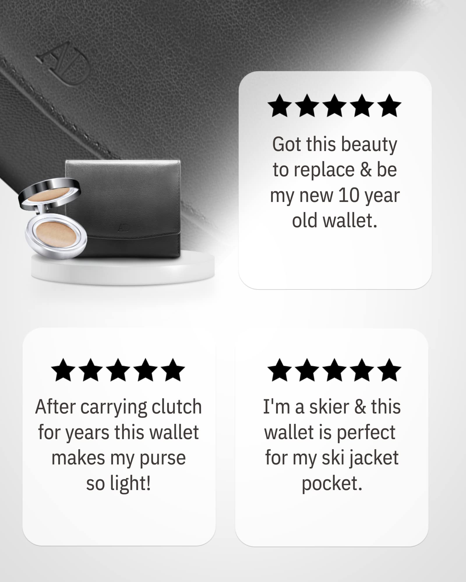 Access Denied REAL LEATHER Small Wallets For Women - Compact Ladies Credit Card Holder With Coin Purse RFID Holiday Gifts For Her