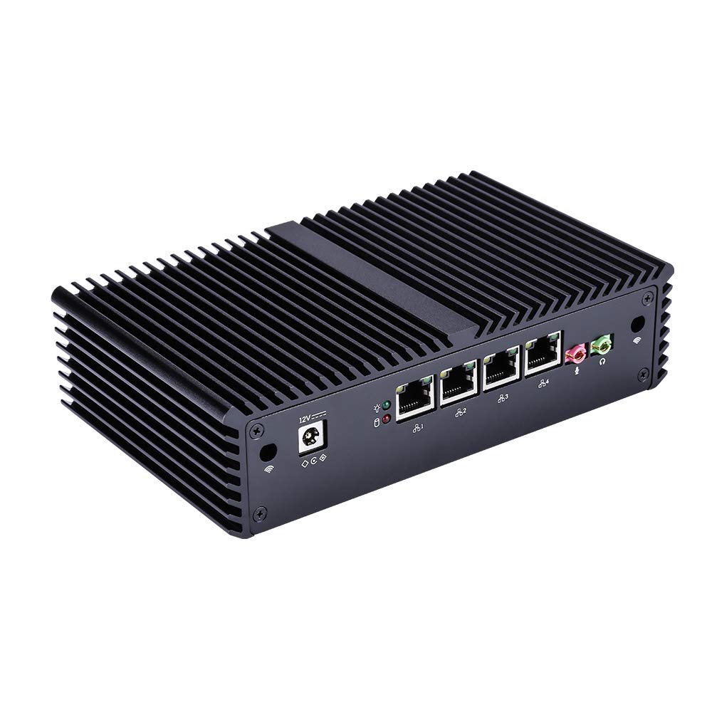 Qotom Multimedia Pc Q355G4 Intel I5-5200U AES-NI,Hd Graphics 5500 8Gb Ddr3 Ram 32Gb Ssd,4 Nics,Com Ports,OPNsense,Firewall,Cent Os Etc
