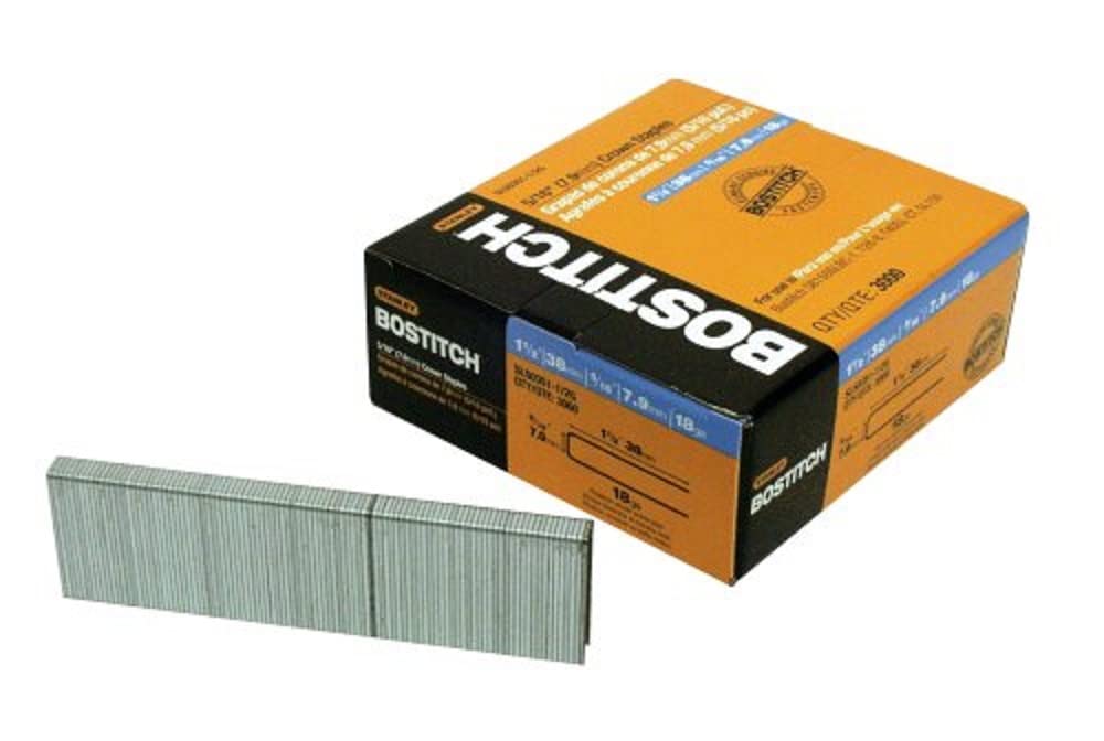 BOSTITCH SL50351-1/2G 1-1/2-Inch by 18 Gauge 5/16-Inch Crown Staple, 3000 per Box
