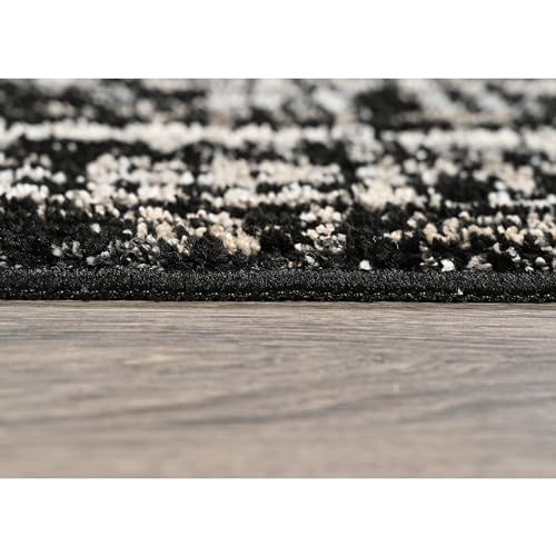Garland Rug Rumba 9 ft. x 12 ft. Area Rug Black/Earth Tone
