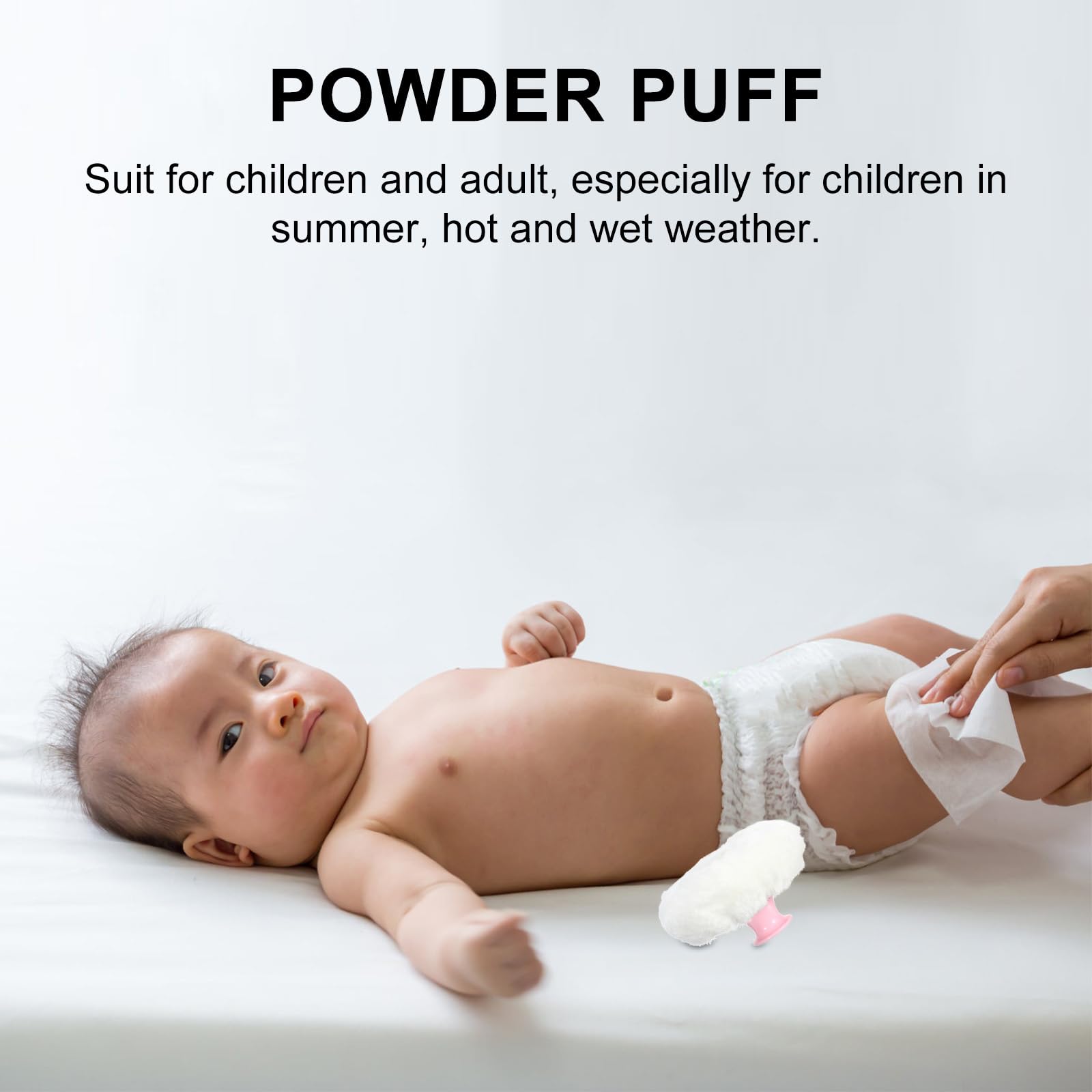 Powder Puff Body Powder Puff with Handle 4PCS