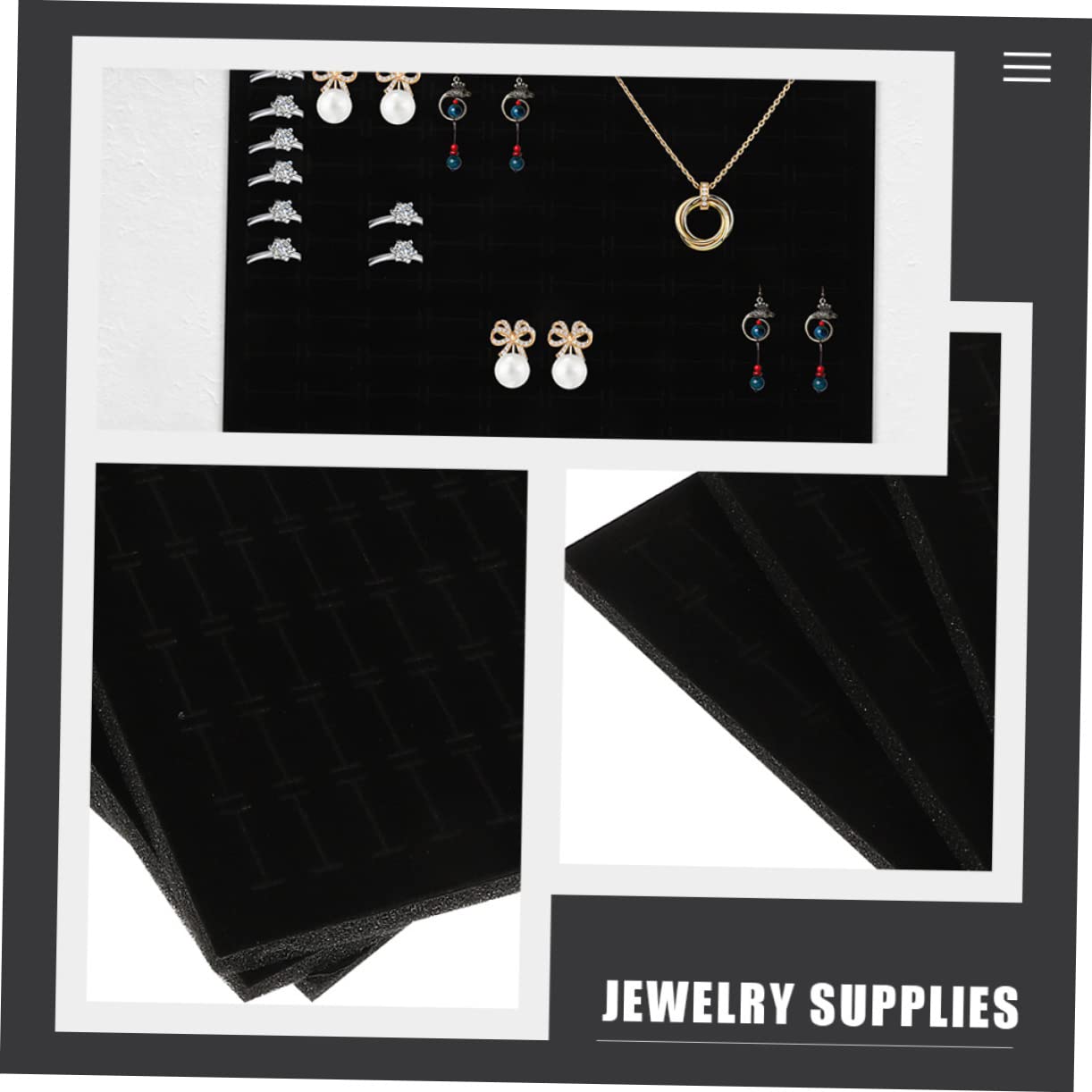 Abaodam 6 Pcs Jewelry Box Ring Insert Display Jewelry Supplies Ring Displays for Selling Earrings Insert Ear Stud Pad Jewelry Display Pads Ring Case Hair Accessories Sponge Travel Necklace