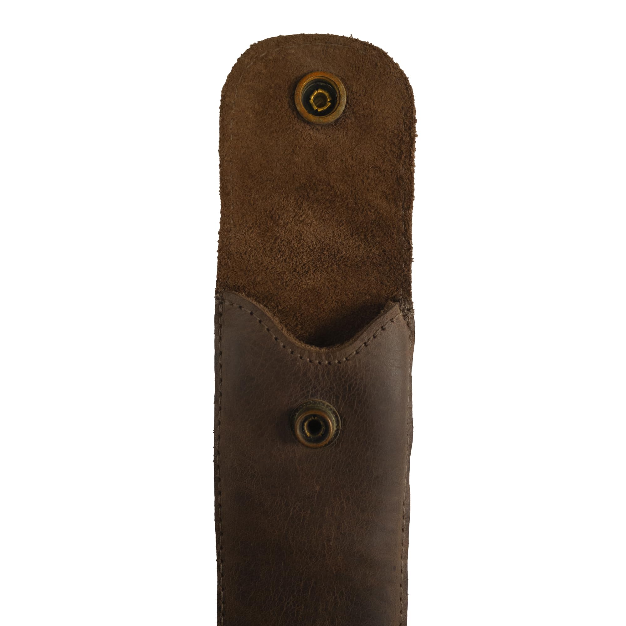 Hide & Drink, Vertical Marker Case for Men and Women, Pen and Pencil Pouch Handmade from Full Grain Leather, Artist Accessory, Bourbon Brown