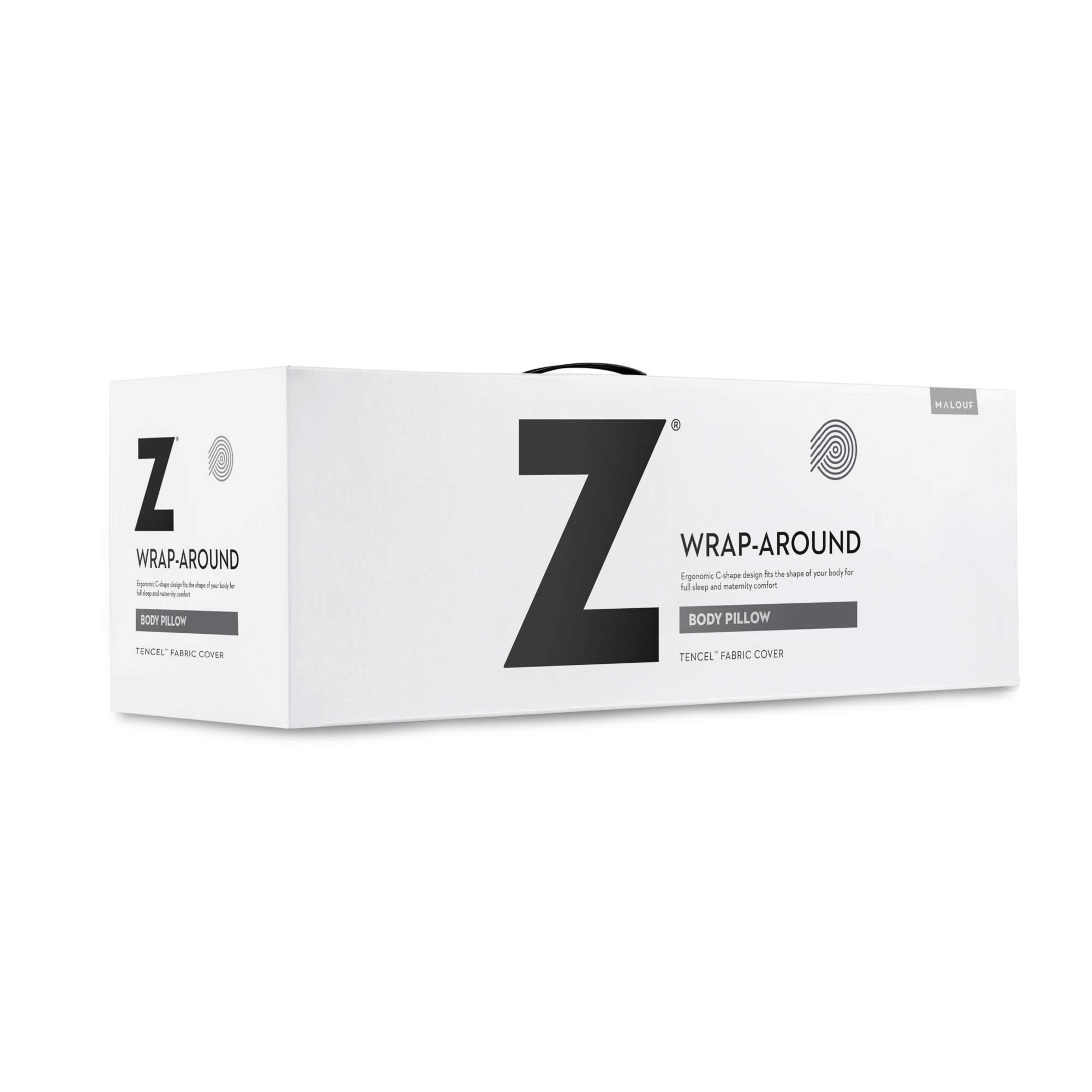 MALOUF Z Total Body C-Shape Pregnancy Wrap Around Ultra Supportive Sleeping Pillow, White