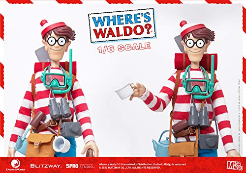Blitzway - Where's Waldo? - Waldo 1/6th Scale Action Figure, 5Pro Studio MEGAHERO Series