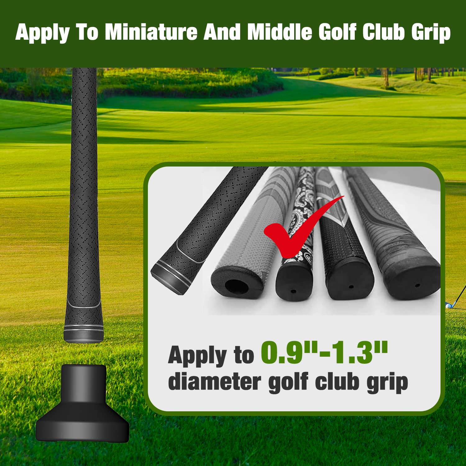 ACCTOLF Golf Ball Retriever, Golf Ball Pickup for Putter Grip Tool, Portable Golf Ball Grabber Suction Cup for Training Putter Grip Golfer, Professional Golf Sucker Accessories for Golfer