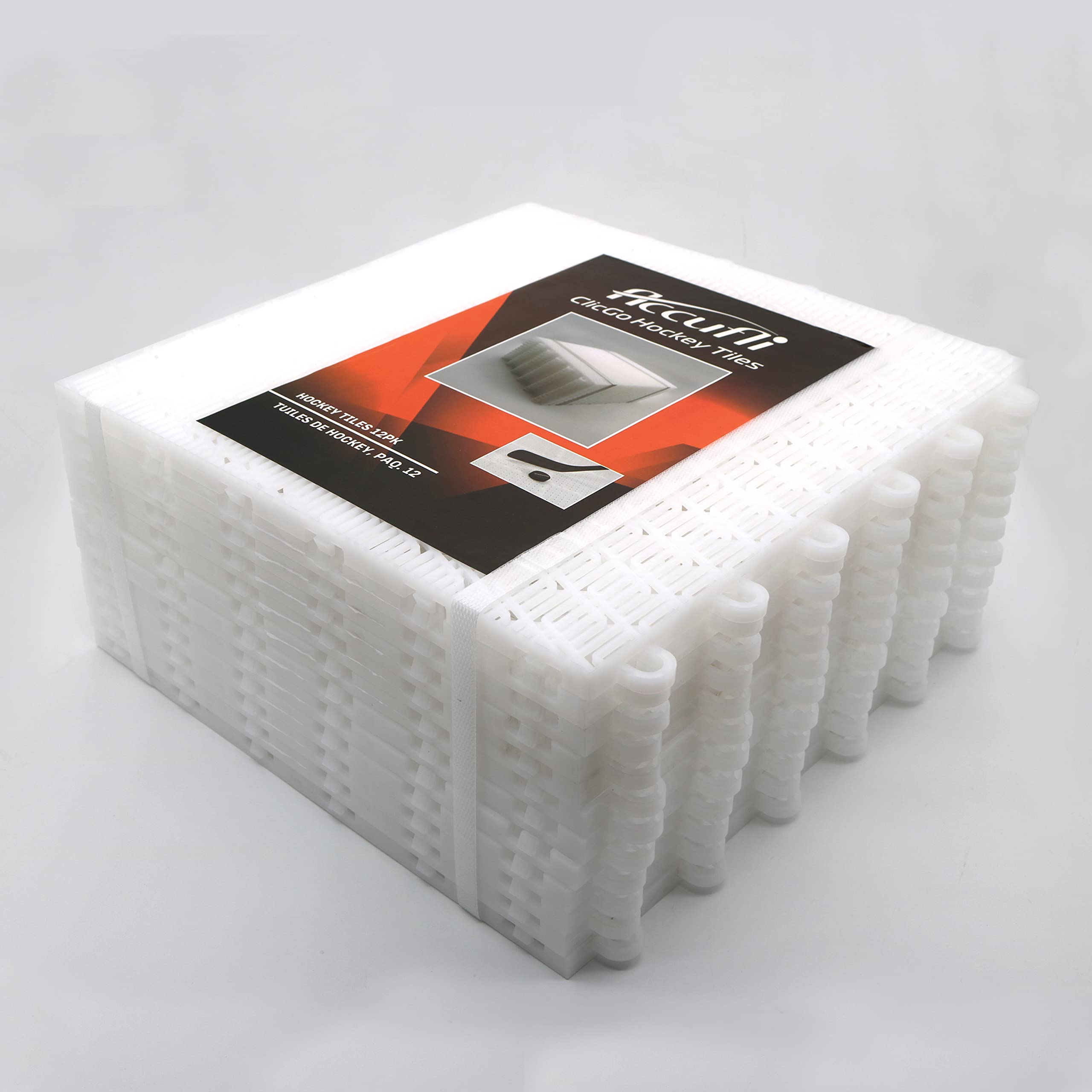 ACCUFLI Hockey Dryland Flooring Tiles 12 Tiles Pack – Slick Inter-Lockable Surfaces for Hockey Training