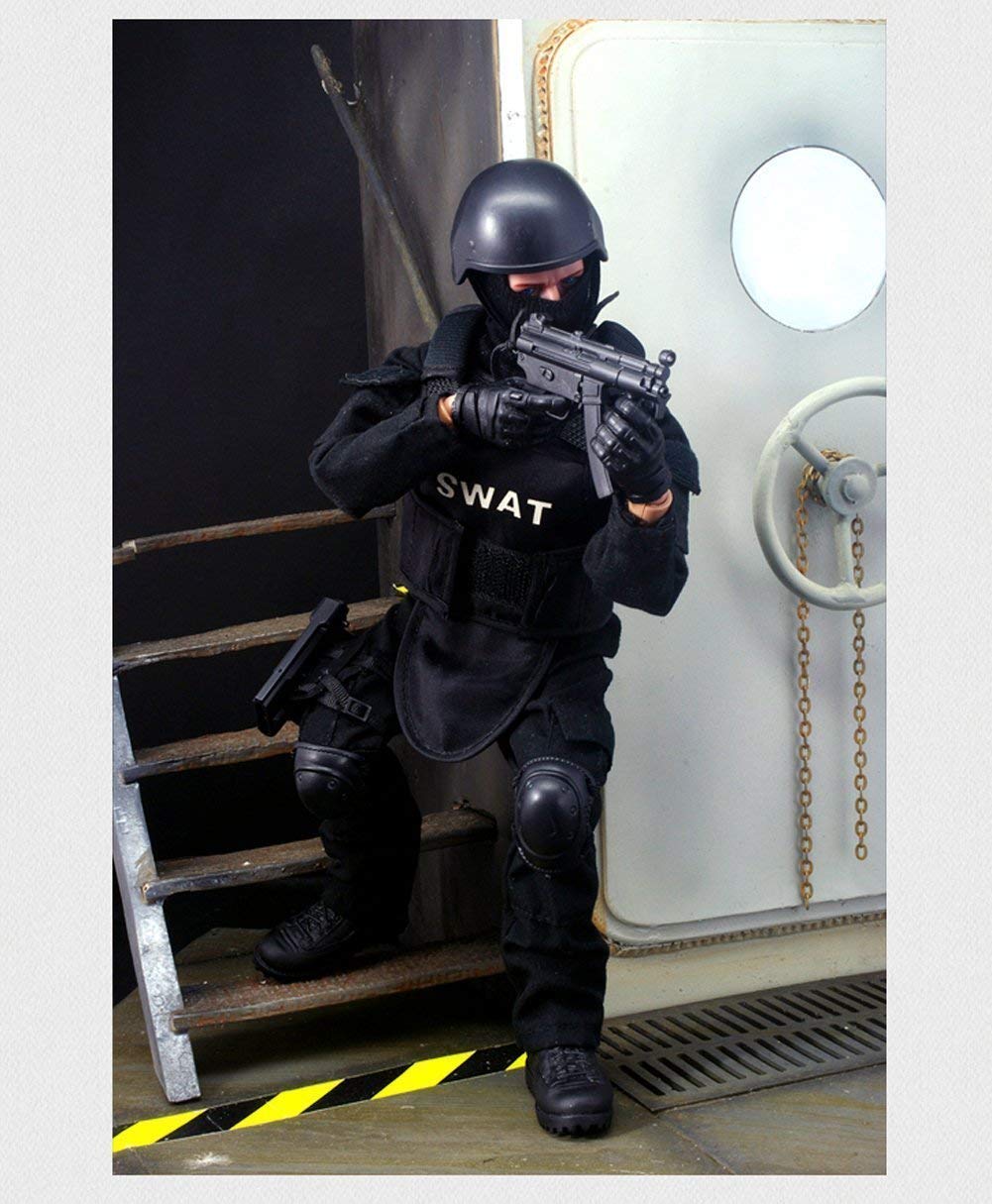 BJPEY 12" Action Figures Toy 1:6 Stand Bendable Soldier Figure Model Toy ( SWAT )
