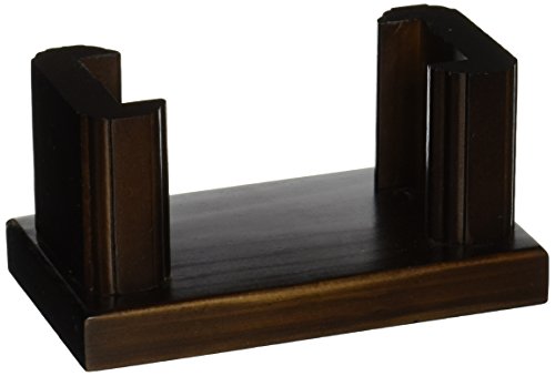 CoasterStone Upright Dark Wood Holder for Square or Round Coasters, 4 to 4.25", Multicolored