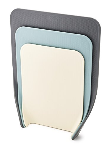 Joseph Joseph Nest Chop Set of Nesting Plastic Cutting Boards 13.25-inch x 10-inch Chopping Board Kitchen Prep Mat with Curved Edges 3-piece.