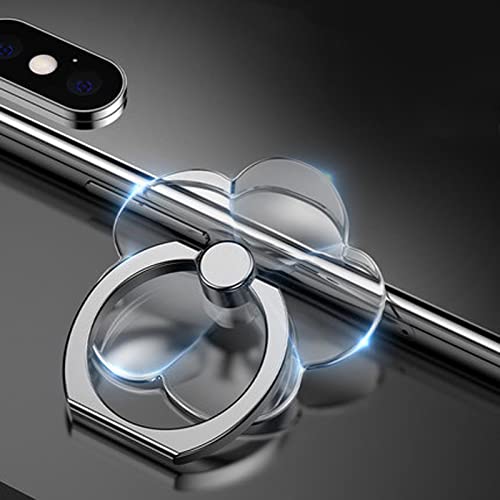 Cell Phone Ring Holder Stand Transparent Phone Ring Holder Clear Universal 360 Rotation Finger Grip Ring Kickstand Compatible Various Mobile Phones Phone Arm (Clear, One Size)