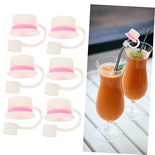 ABOOFAN 18 Pcs Straw Cap Straw Covers Straw Decors Silicone Straw Straws for Tumblers Straw Hole Cover Drinking Straw Cover Reusable Straw Tips Covers Straw End Plugs Glass Straight 8mm