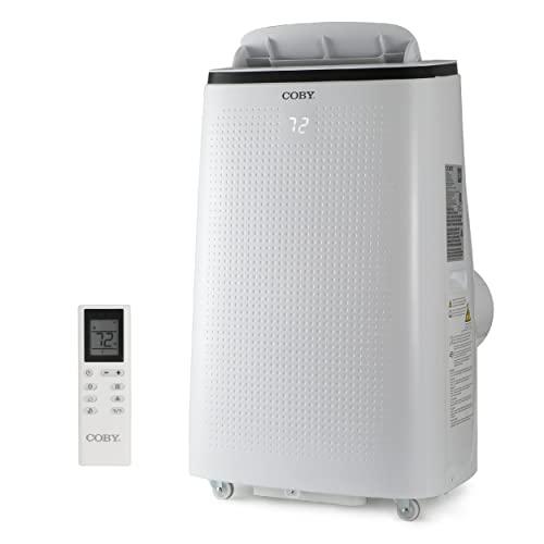 COBY Portable Air Conditioner 3-in-1 AC Unit, Dehumidifier & Fan, Air Conditioner 15,000 BTU Portable AC Unit with Remote Control for Rooms up to 775 Sq. Ft, 24-Hour Timer, & Installation Kit