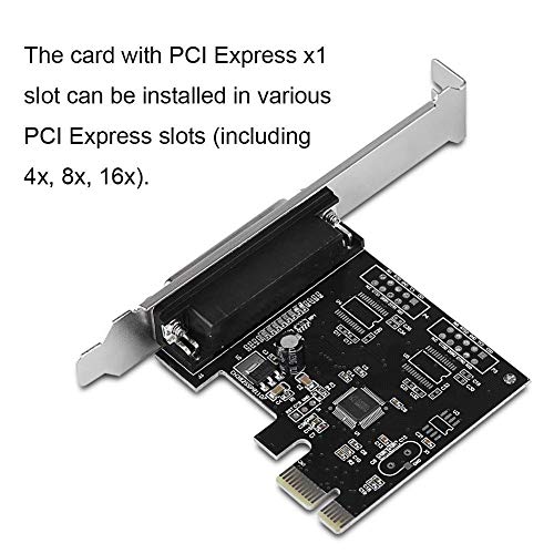 Printer Card Adapter DB25 - PCIE to Parallel Port Card Print Port LPT PCI-E LPT Printer Card Adapter DB25