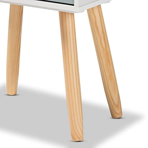 Baxton Studio Giles Nightstands, Oak Brown/Multi-Colored