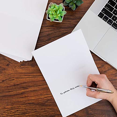 Purple Q Crafts Heavyweight White Blank Cards With White Envelopes 5"x 7" Greeting Cards Blank Cards And Envelopes Printable Note Cards With Corresponding Envelopes (40 Pack)