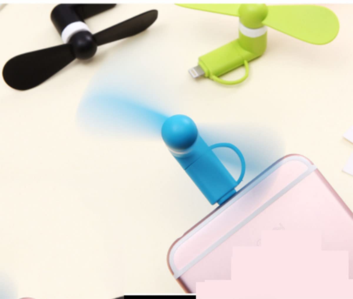 6Pcs Mini Cell Phone Fan - Colorful and Powerful 2-in-1 Fan, for Smartphone/Tablet - Cell Phone Summer Accessories