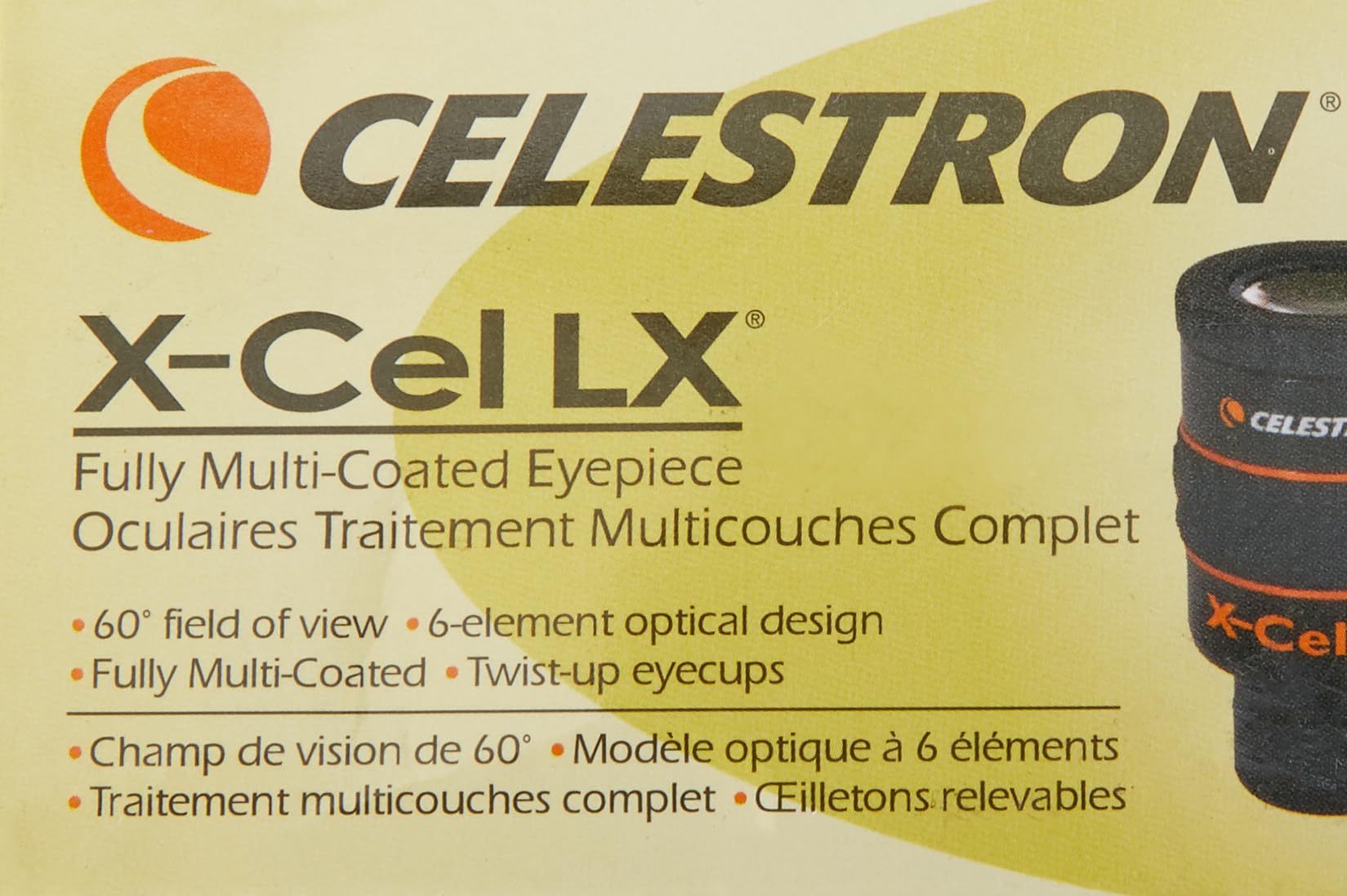 Celestron X-Cel LX Series Eyepiece - 1.25-Inch 12mm 93424, Black
