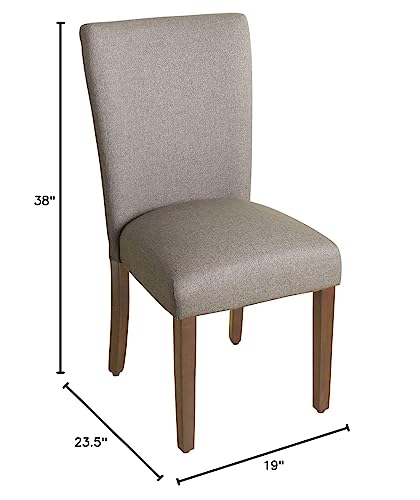 HomePop Parsons Classic Upholstered Accent Dining Chair, Single Pack, Grey
