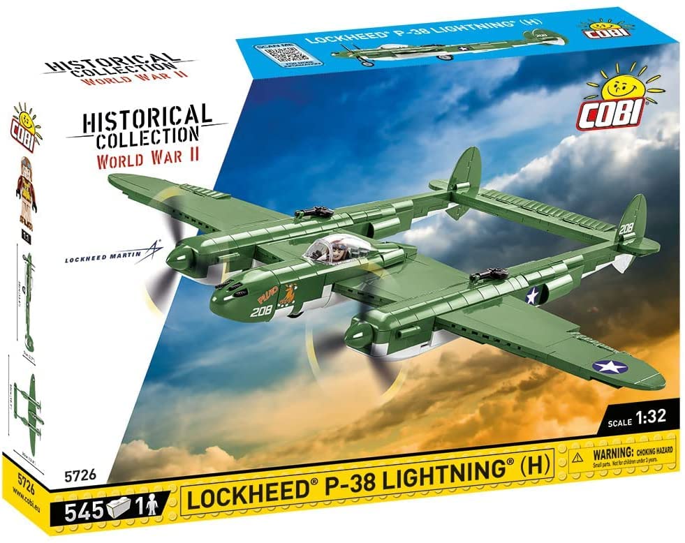 COBI Historical Collection: World War II Lockheed P-38 Lightning (H) Plane