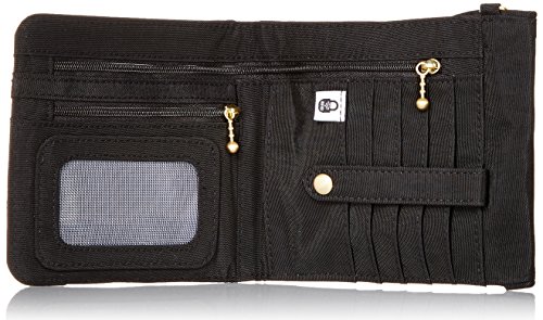 Baggallini womens Gold International Athens Rfid Crossbody Black W/Sand Wallet, Black/Sand, One Size US