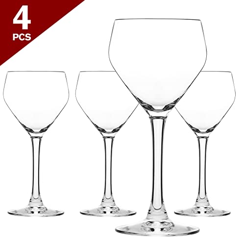 Chouggo Nick & Nora Glasses Cocktail Glasses Set of 4, Hand Blown Premium Crystal Cocktail Glass for Bar, Martini, Cosmopolitan, Manhattan, 6Oz, Clear