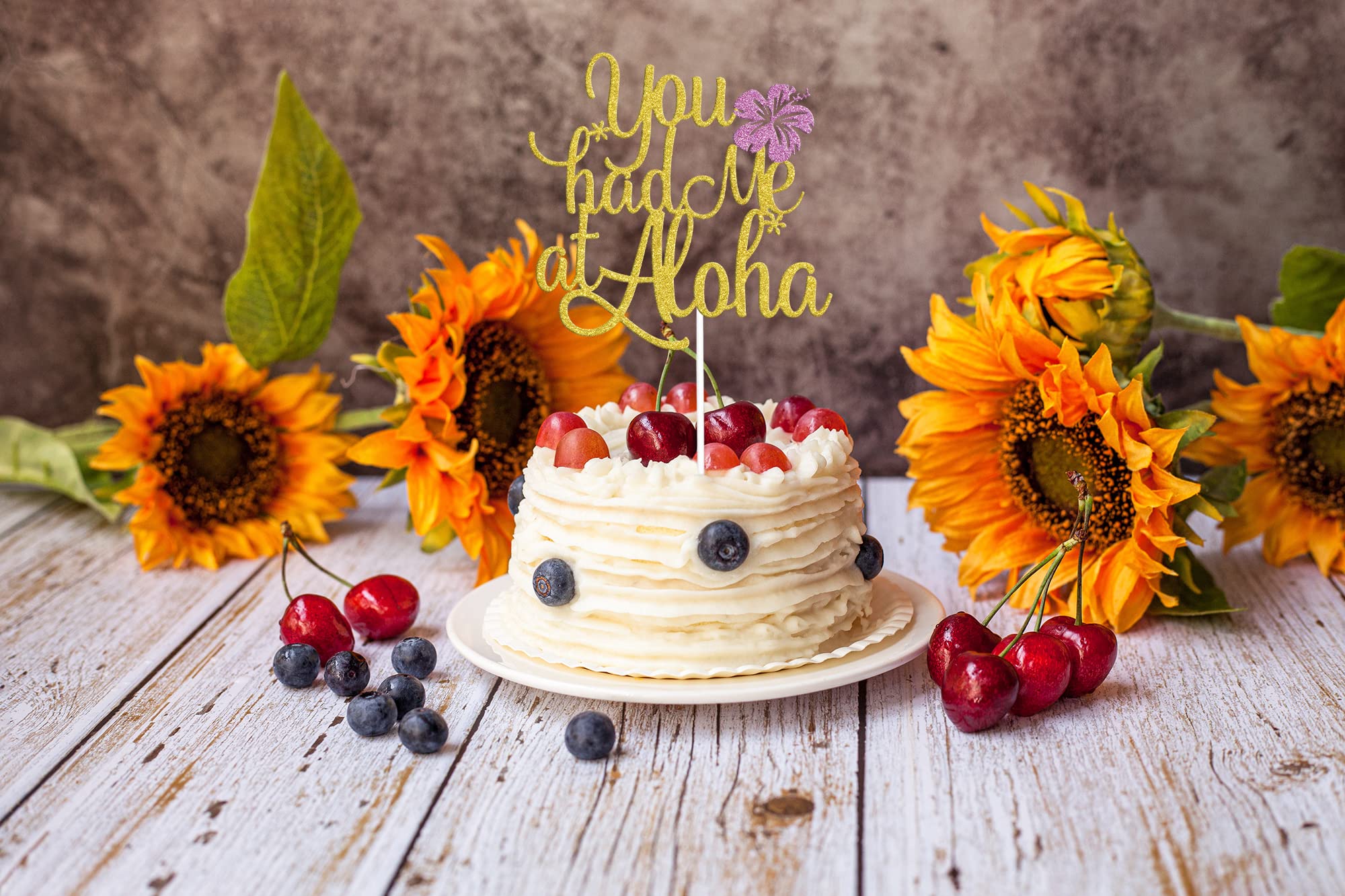 You Had Me At Aloha Cake Topper, Hawaii Wedding Decor, Mr and Mrs Cake Topper, Tropical Summer Beach Wedding Bridal Shower Wedding Party Decoration