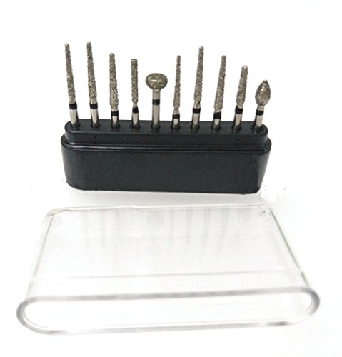 Pwhite 10pcs Diamond Burs FG Diamond Burs