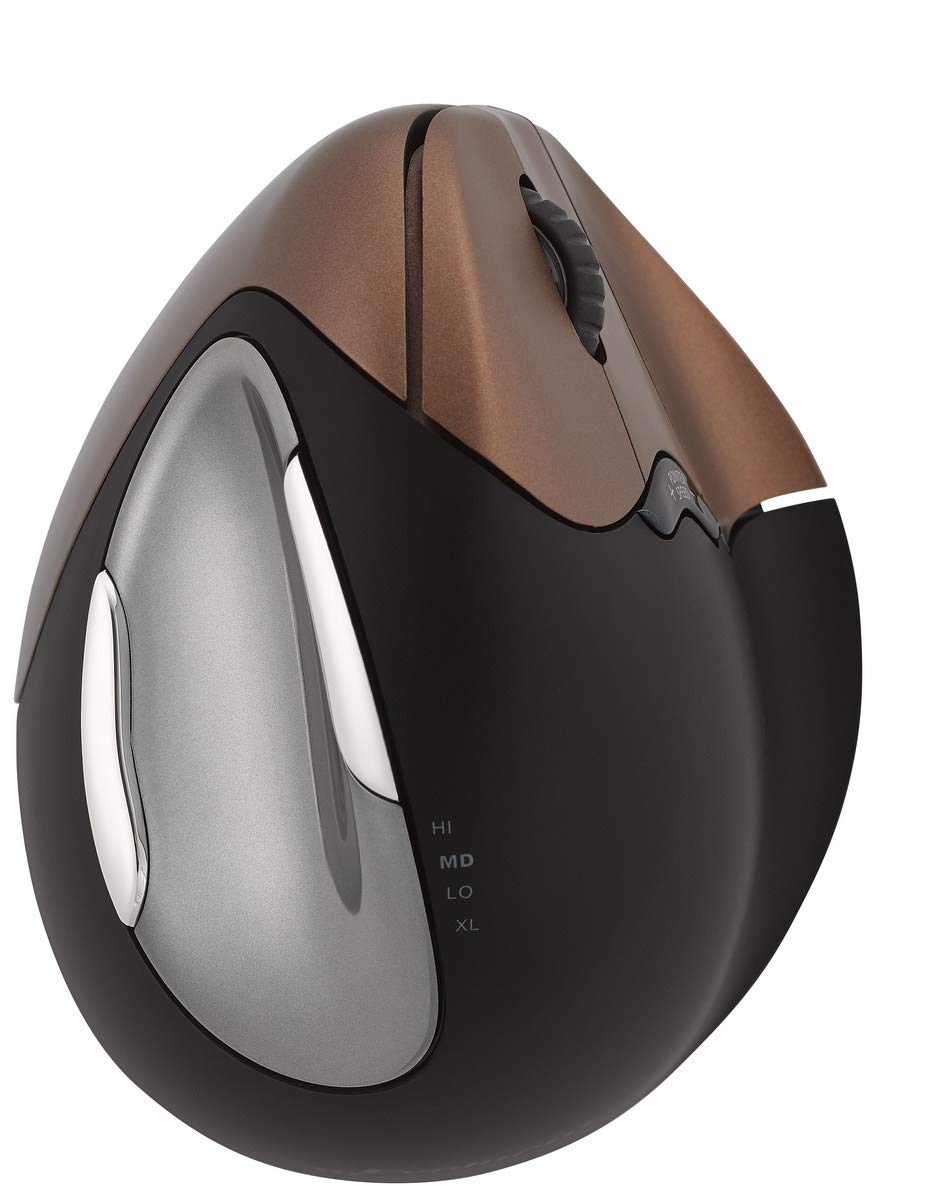 Evoluent VM4SW VerticalMouse 4 Right Hand Ergonomic Mouse with Wireless USB Receiver (Small Size.) The Original VerticalMouse Brand Since 2002. Helps Relieve Wrist Discomfort