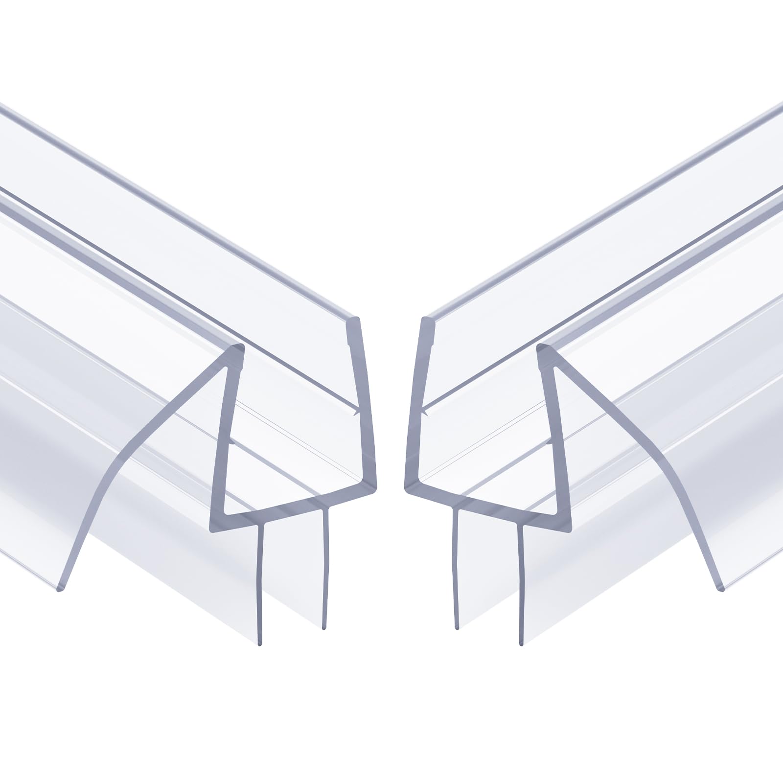 AmazerBath Shower Door Bottom Seal 39 inch (Set of 2) - Suitable for 3/8 Inch Glass, Frameless Glass Shower Door Seal Strip, Shower Door Sweep