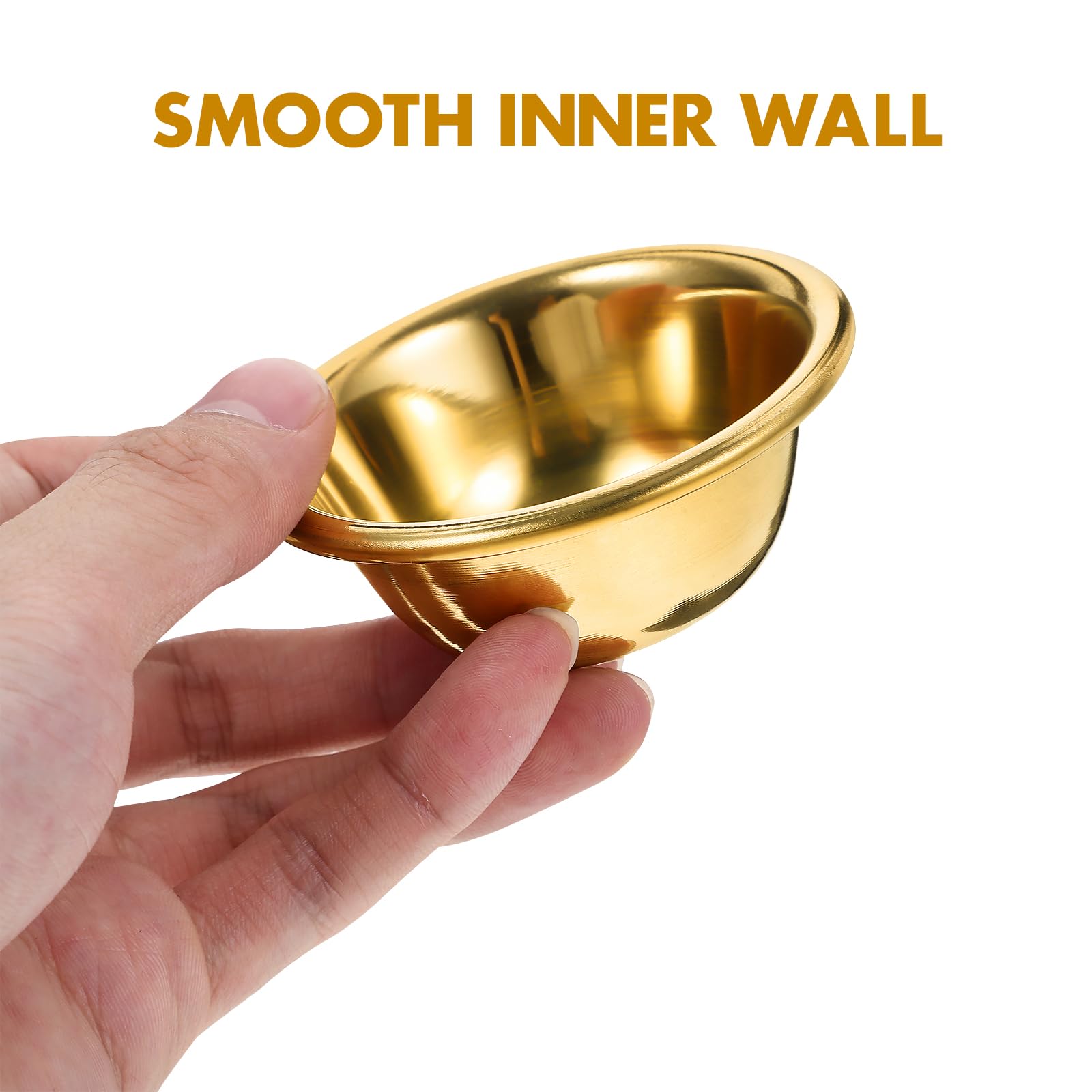 Alipis Yoga Accessories Tibetan Bowl Tibetan Bowl 21 Pcs Copper Offering buddhist offering cup Water Offering Bowl Offering Cup Bowl Set Buddhist Tibetan Bowl Altar Bowl Yellow Decor