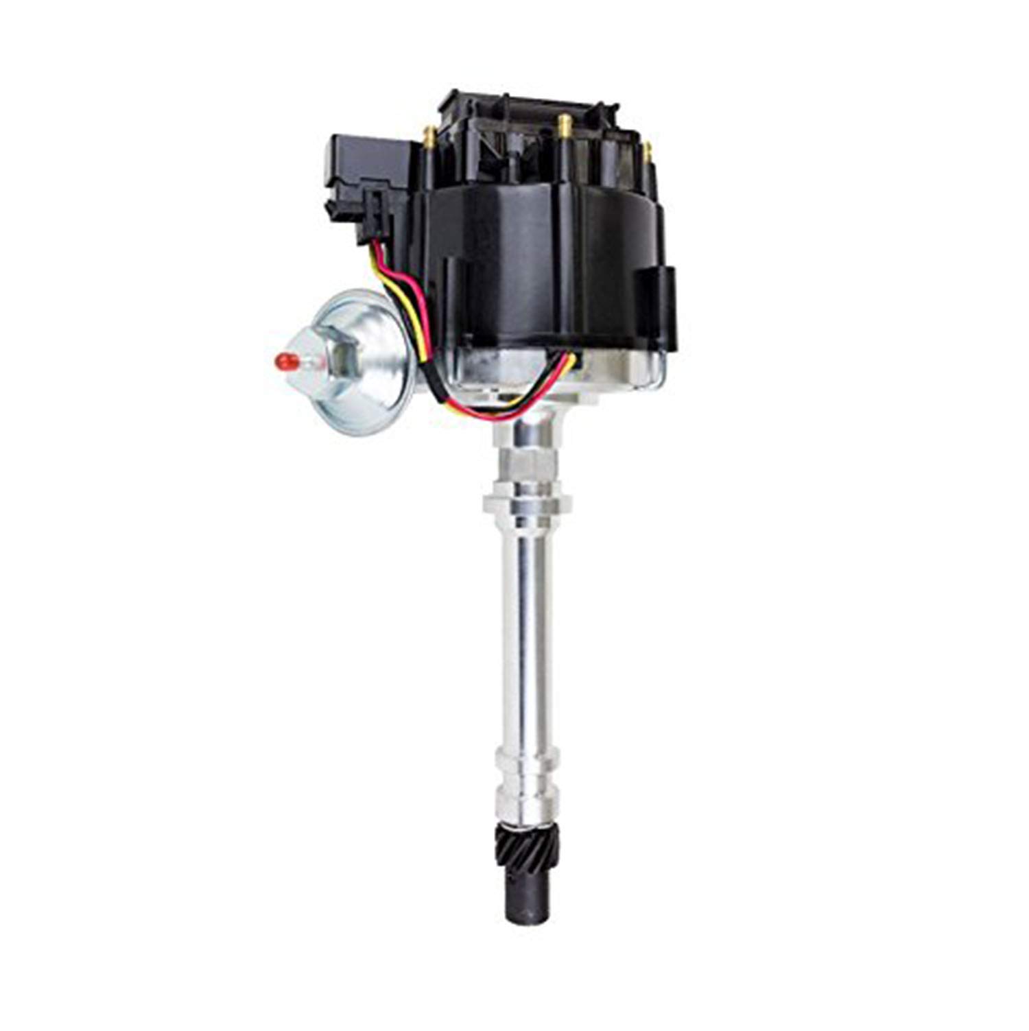 A-Team Performance - Complete HEI Distributor 65K Coil 7500 RPM - Compatible With Chevrolet Chevy GM GMC 4.3L 262 V6 EFI to CARB SWAP 90° V-6 One Wire Installation Red Cap