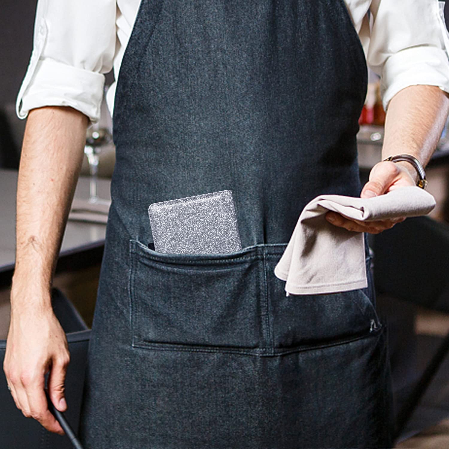 ACdream Server Books for Waitress, Guest Book Note Pad, Cute Pocket Leather Money Organizer Wallet, Cash Check Bill Receipt Holder Presenter, Waiter Accessories Fit Server Apron