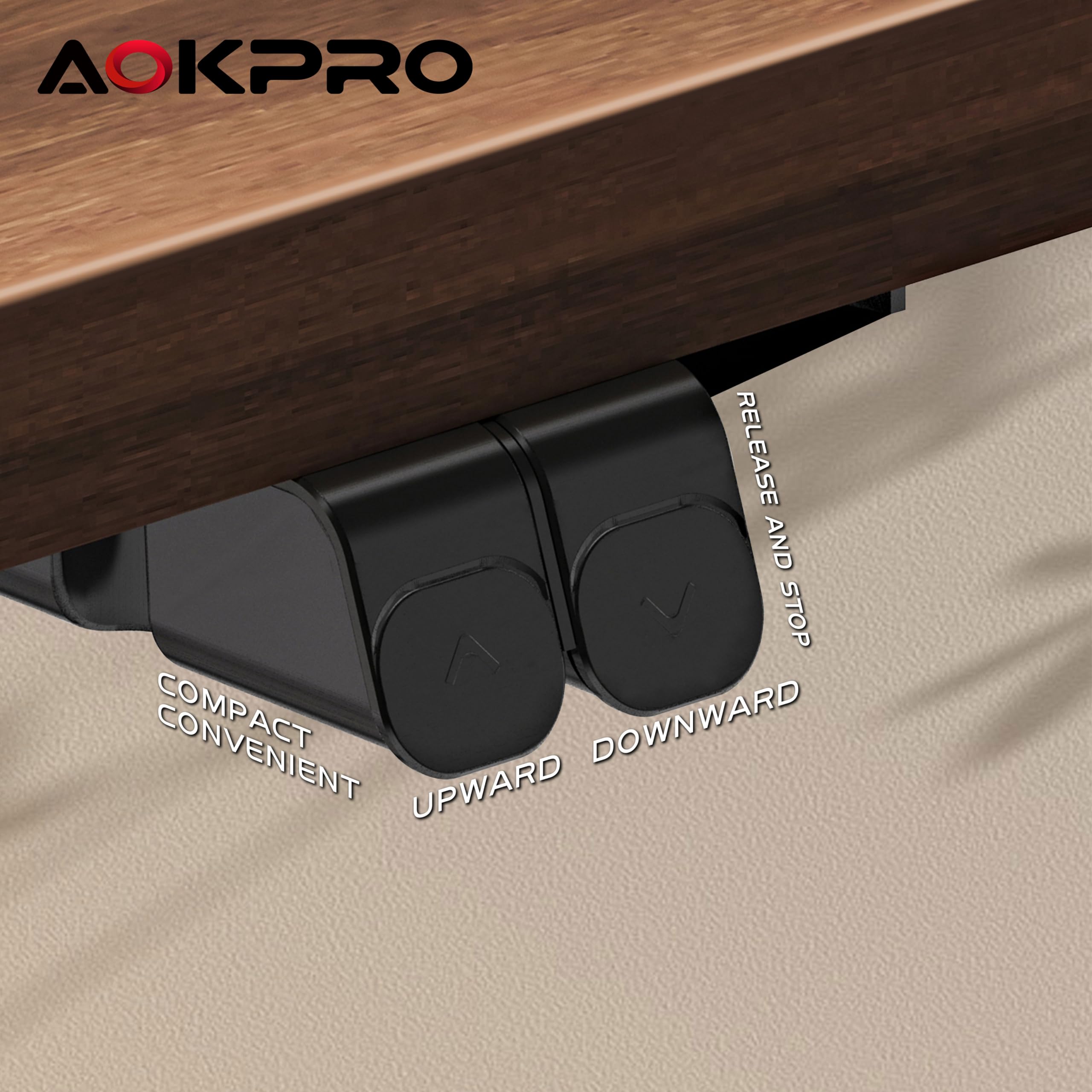 AokPro Electric Standing Desk Electric Height Adjustable Desk Stand up Desk with Memory preset Button Ergonomic Sit Stand Desk for Home Office Black Frame (Single-Motor)