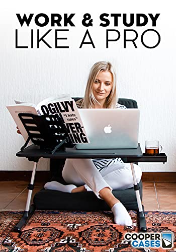 Cooper Desk PRO Adjustable Laptop Table, Bed Desk for Laptop, Desk for Bed, Lap Desk for Laptop, Adjustable Lap Desk for Bed, Portable Desk, Laptop Stand for Bed Floor Desk