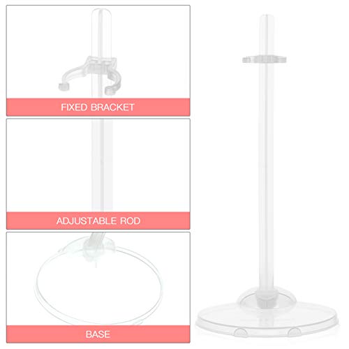 ARTIBETTER 12Pcs Doll Stand Transparent Doll Stand Plastic Doll Display Holder Clear Action Figures Doll Accessories