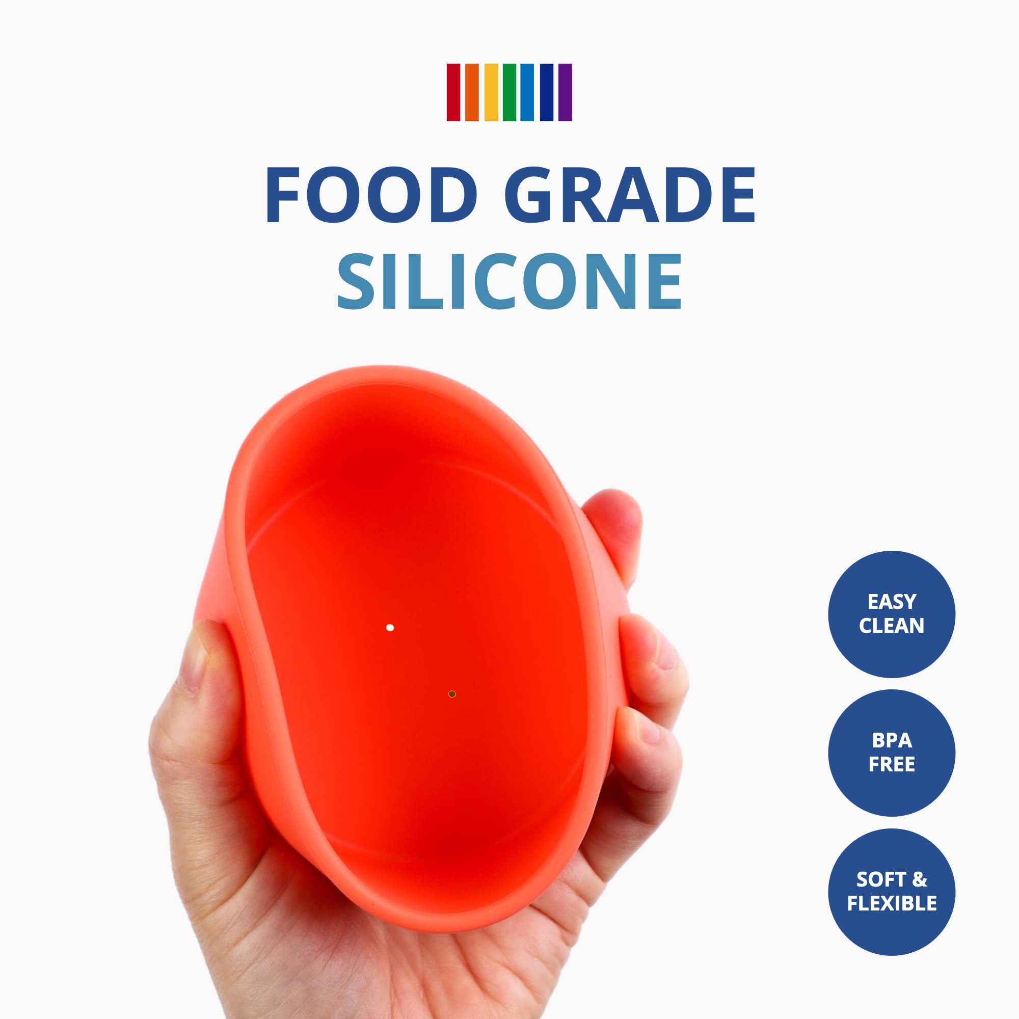 BLUE GINKGO Silicone Stacking Cups β Nesting & Sensory Stacking Toy for Toddlers | Open-Ended Montessori Toy with 5 Cups (Matte Colors)
