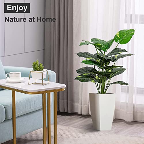 Artificial Trees for Outdoors, 30'' Artificial Green Plants Fake Tree UV Resistant Faux Plants for Indoor Outdoor Home Office Garden Decor(No Vase