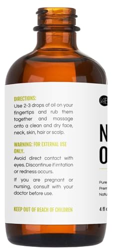 Kate Blanc Cosmetics Neem Oil for Skin, Hair & Face. Safe for Dog, Plants, Scalp & Hair Growth (4oz, Organic, Cold Pressed, Concentrate)
