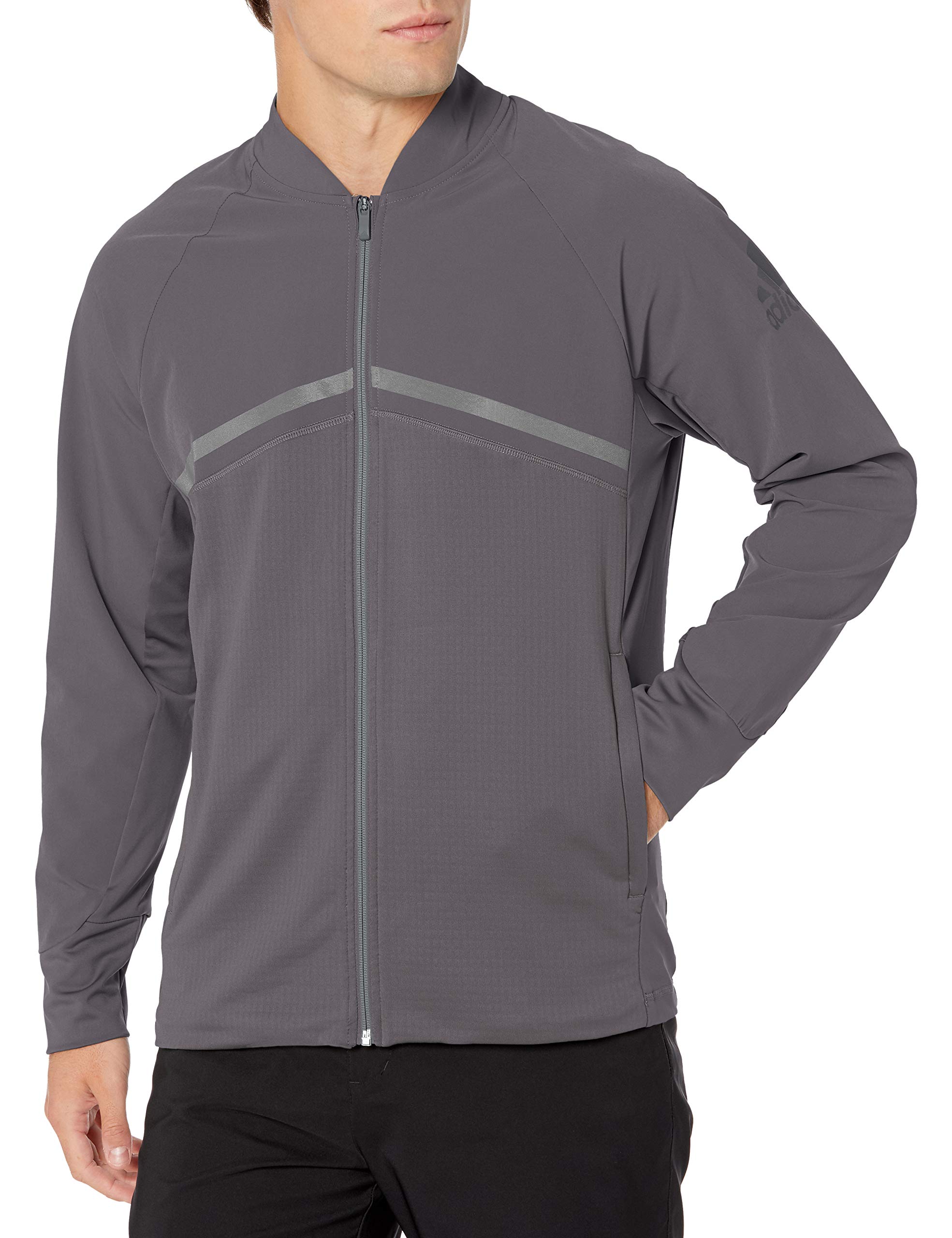adidas Golf Hybrid Full Zip Jacket, Grey Five, Large