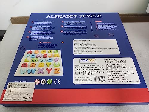 Coogam Wooden Alphabet Puzzle β ABC Letters Sorting Board Blocks Montessori Matching Game Jigsaw Educational Early Learning Toy Gift for Preschool Year Old Kids