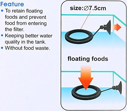Fish Feeding Round Aquarium Fish Tank Ring Feeder Floating Food Circle 7.5cm