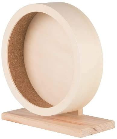 XINGFENSIFNE Hamster Exercise Wheel Silent Spinner with Disassemble Base, Wooden Running Wheel for Syrian Hamster, Dwarf Hamster,Mice,Guinea Pigs and Other Small Animals, 6 inch