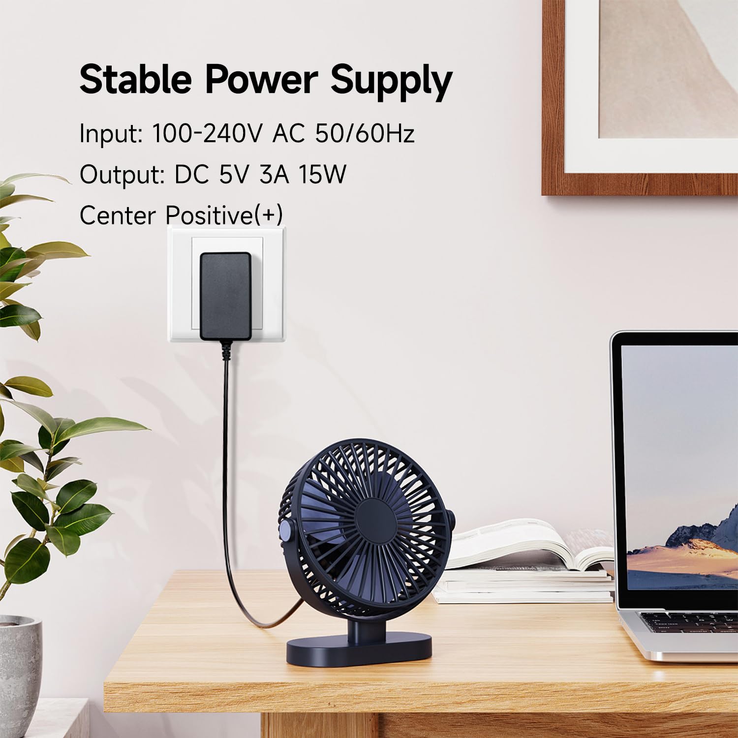 5V 3A/3000mA DC Universal Power Supply Adapter, 100-240V 50/60Hz AC to DC 15W Wall Charger for Router, CCTV Camera, Speaker, Power Bank, E-Reader, USB Fan and More 5V Devices Less Than 15W, ETL FCC