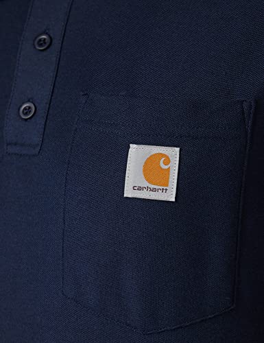 Carhartt Men's Loose Fit Midweight Short-Sleeve Pocket Polo, Navy, XX-Large