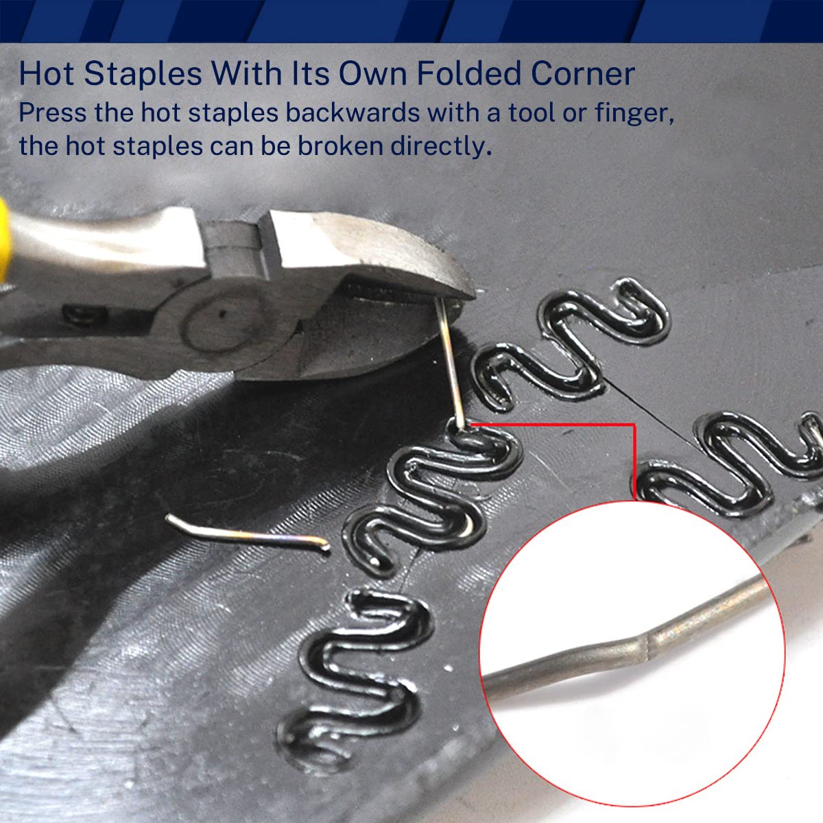 Allturn Plastic Welder,Plastic Welding Kit,Hot Staples for Car Bumper Repair and Plastic Products DIY Welding.(Red)
